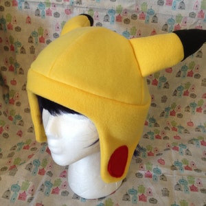 Pikachu from Pokemon Inspired Fleece Hat Handmade | Etsy