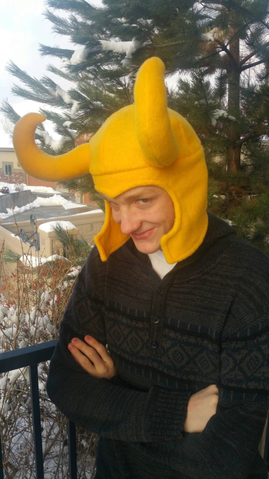Loki Helmet Inspired Handmade Fleece Hat | Etsy