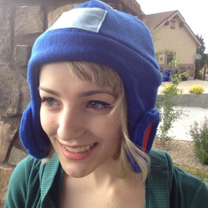 Mega Man Inspired Fleece Hat Handmade - Etsy