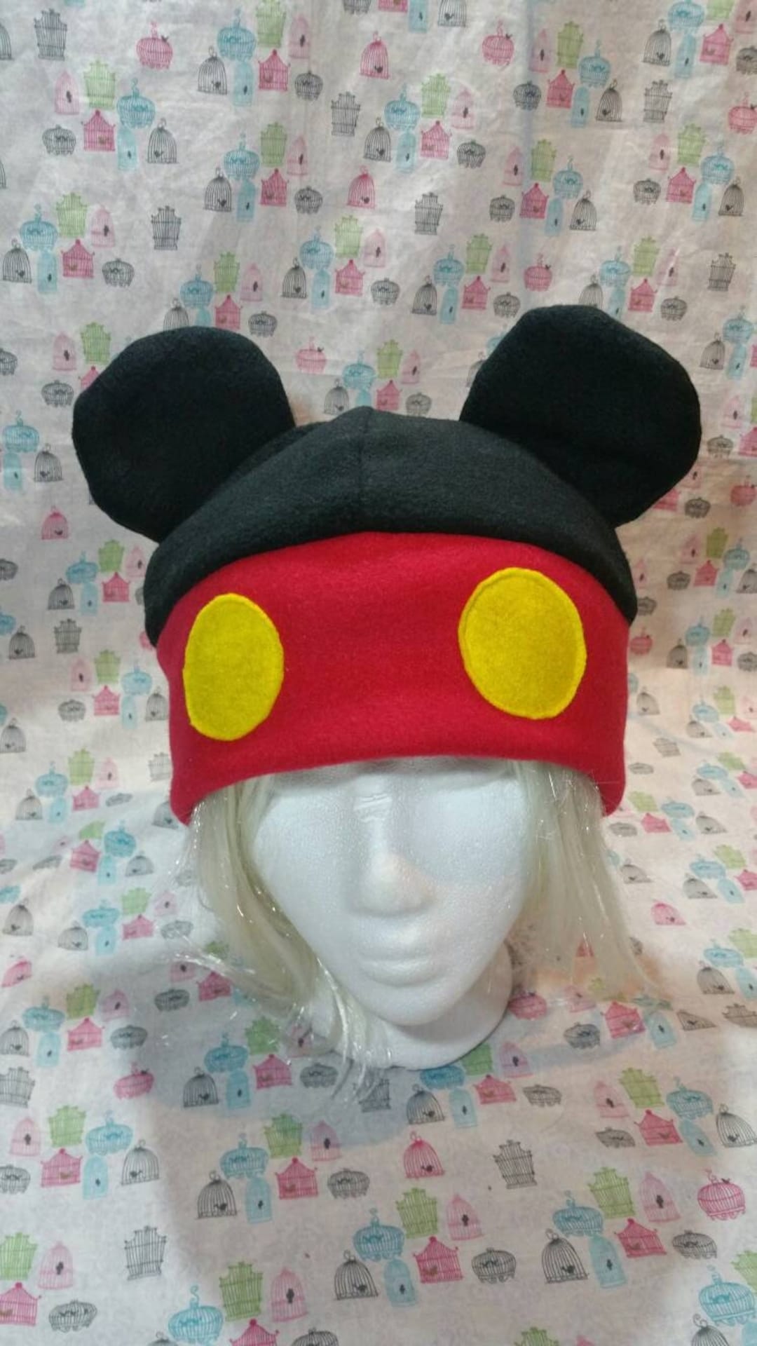 Handmade Mickey Mouse Inspired Fleece Hat - Etsy