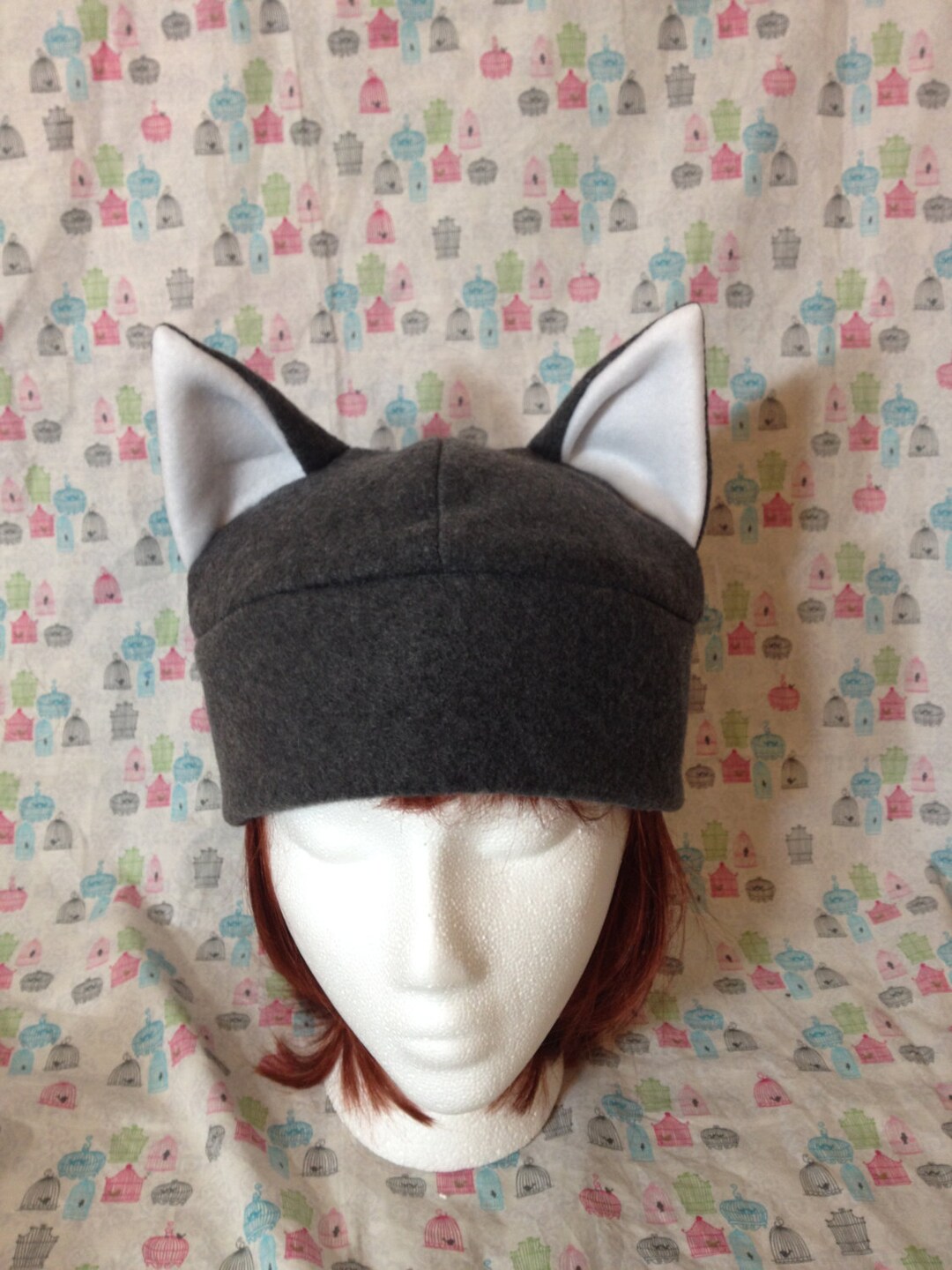 Fleece Wolf Hat in Natural Colors - Etsy
