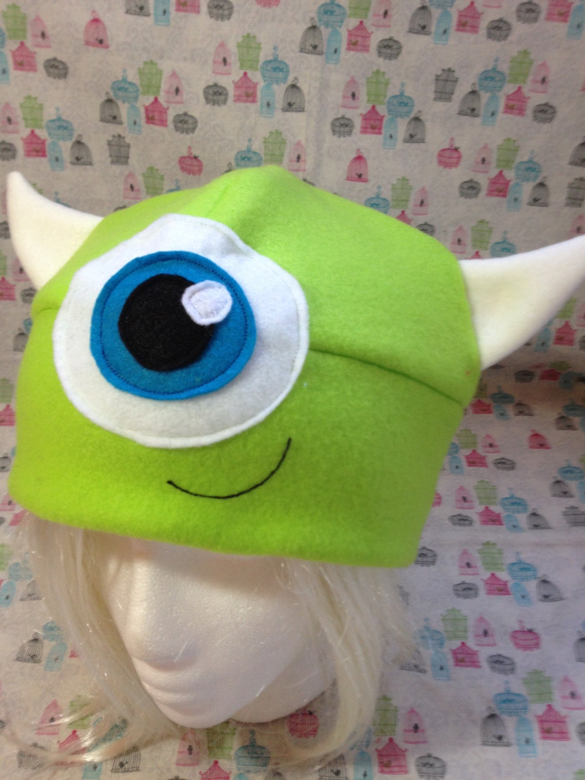 Mike Wazowski From Monsters, Inc. Inspired Fleece Hat Handmade - Etsy