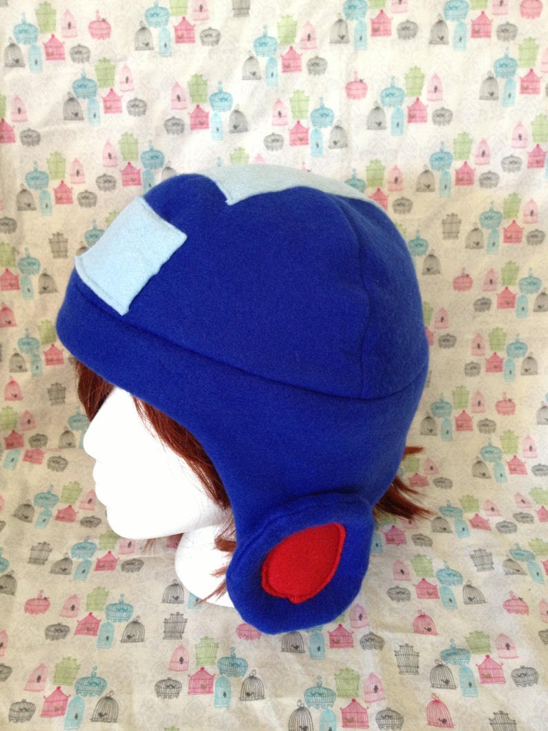 Mega Man Inspired Fleece Hat Handmade - Etsy