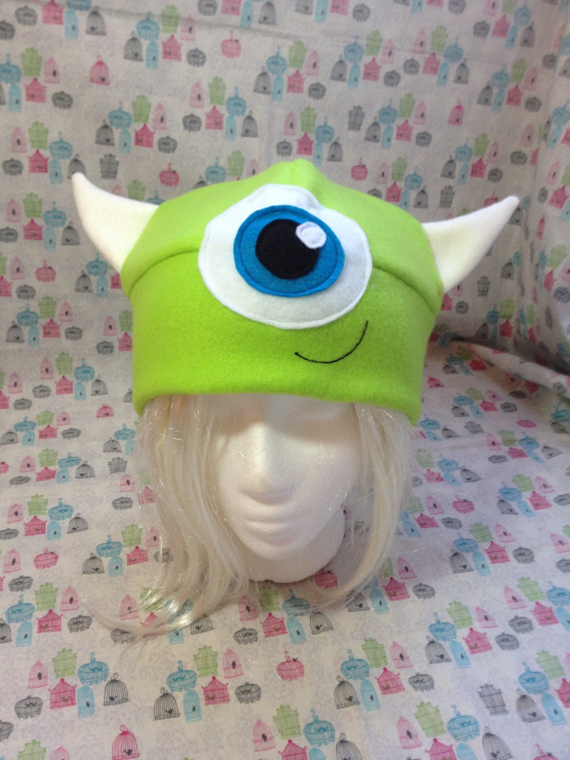 Mike Wazowski From Monsters Inc. Inspired Fleece Hat Handmade | Etsy