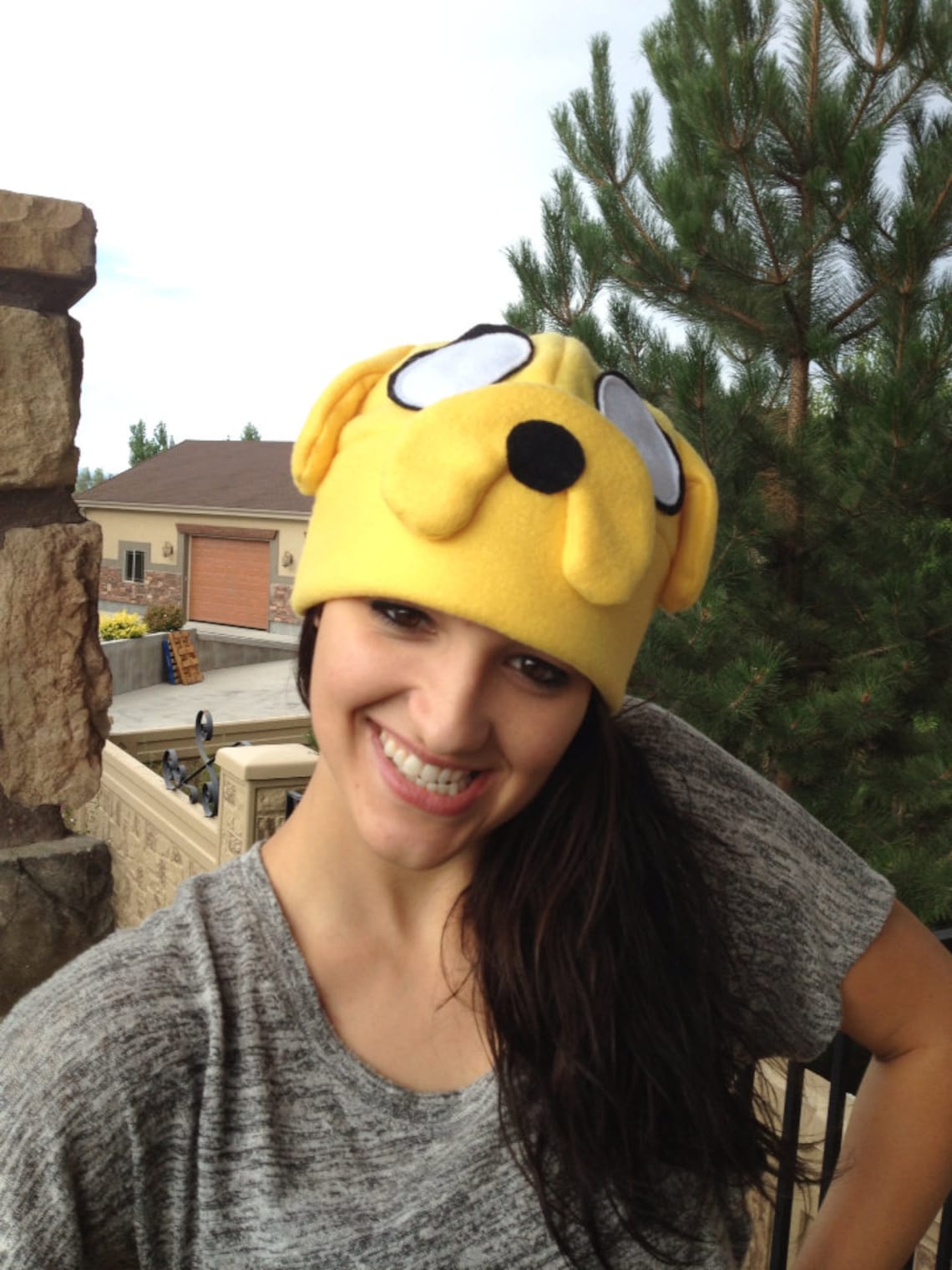 Adventure Time Jake the Dog Inspired Fleece Hat Handmade - Etsy