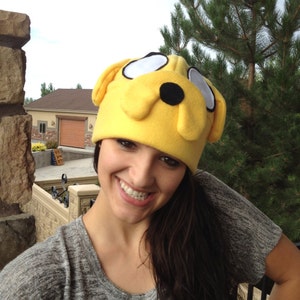 Adventure Time Jake the Dog Inspired Fleece Hat Handmade - Etsy