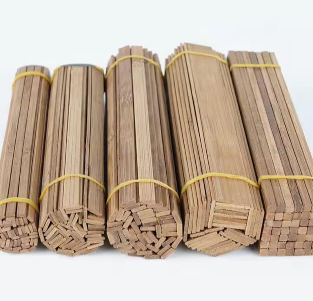 Wooden Bamboo Sticks DYI Production Durable and Strong! Convenient for ...