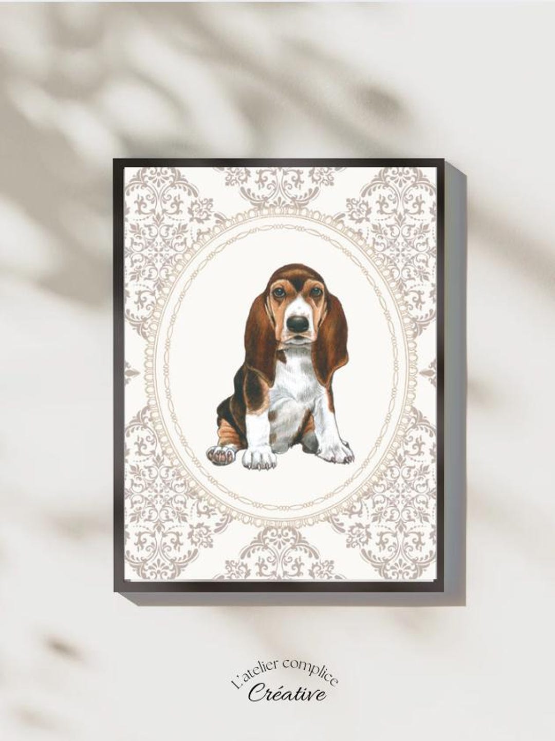 Beagle Dog, Digital Poster, Dog Lover, Home Decoration, Dog Portrait ...