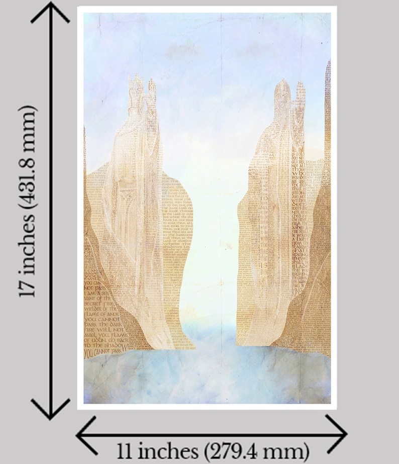 Lord of the Rings JRR Tolkien Typography Poster Set Word Art - Etsy