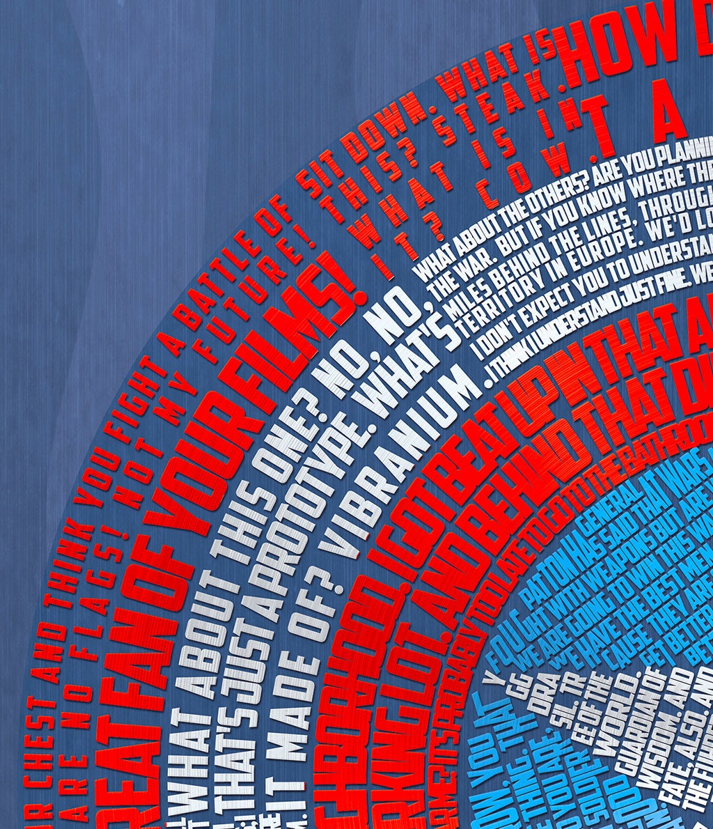 Avengers Marvel MCU Typography Poster Set Word Art Unframed | Etsy UK