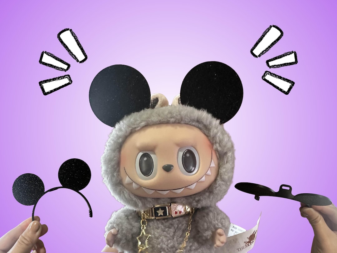 Labubu Mouse Ears - Mickey Labubu Ears - Labubu Disney - Labubu Clothes ...