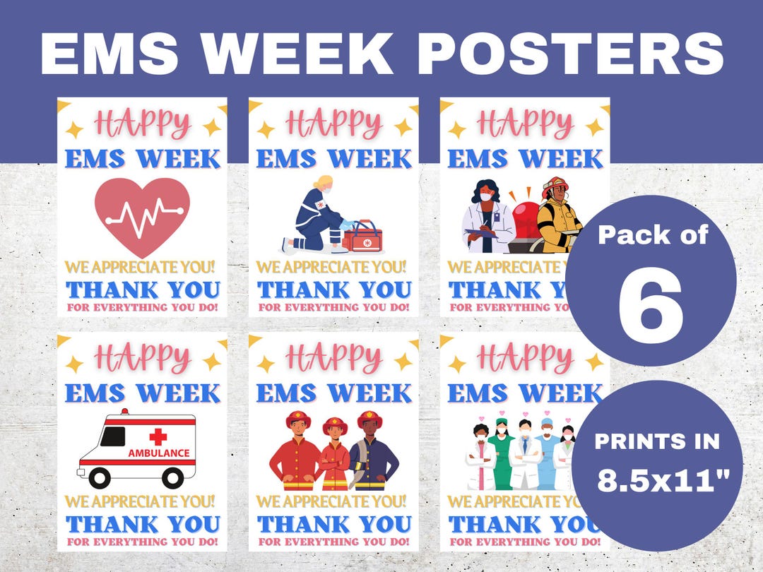 EMS Week Posters - Etsy
