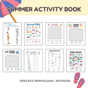 Summer Activity Book for Kids Printable | Preschool Worksheets ...