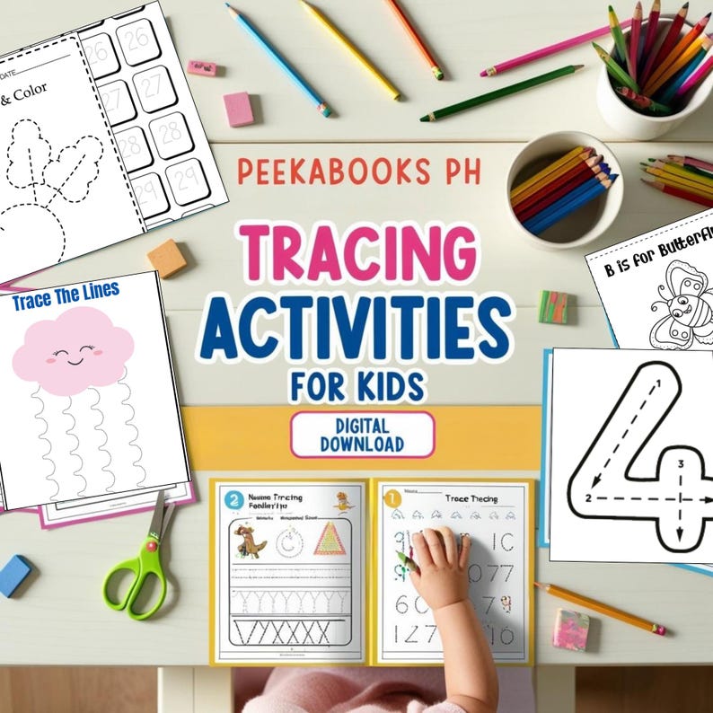 Tracing Worksheets for Preschool & Kindergarten | Letters, Numbers ...
