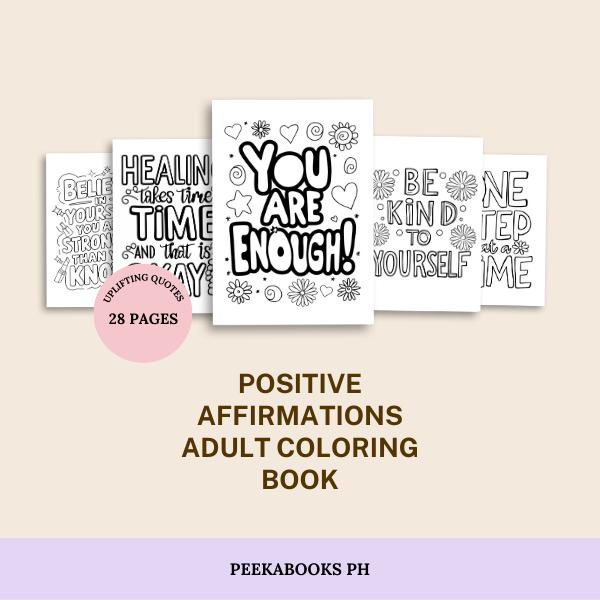 28 Printable Positive Affirmations Coloring Book for Adults ...