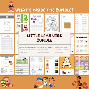 Preschool Busy Book Bundle PDF, Toddler Learning Activities, Homeschool ...