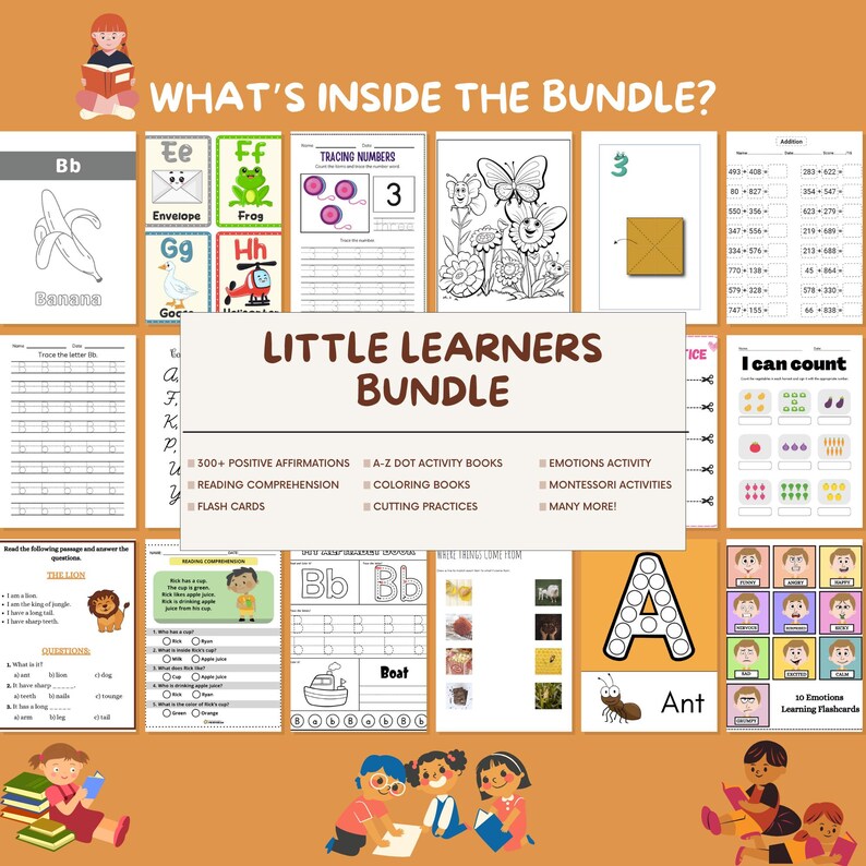 Preschool Busy Book Bundle PDF, Toddler Learning Activities, Homeschool ...