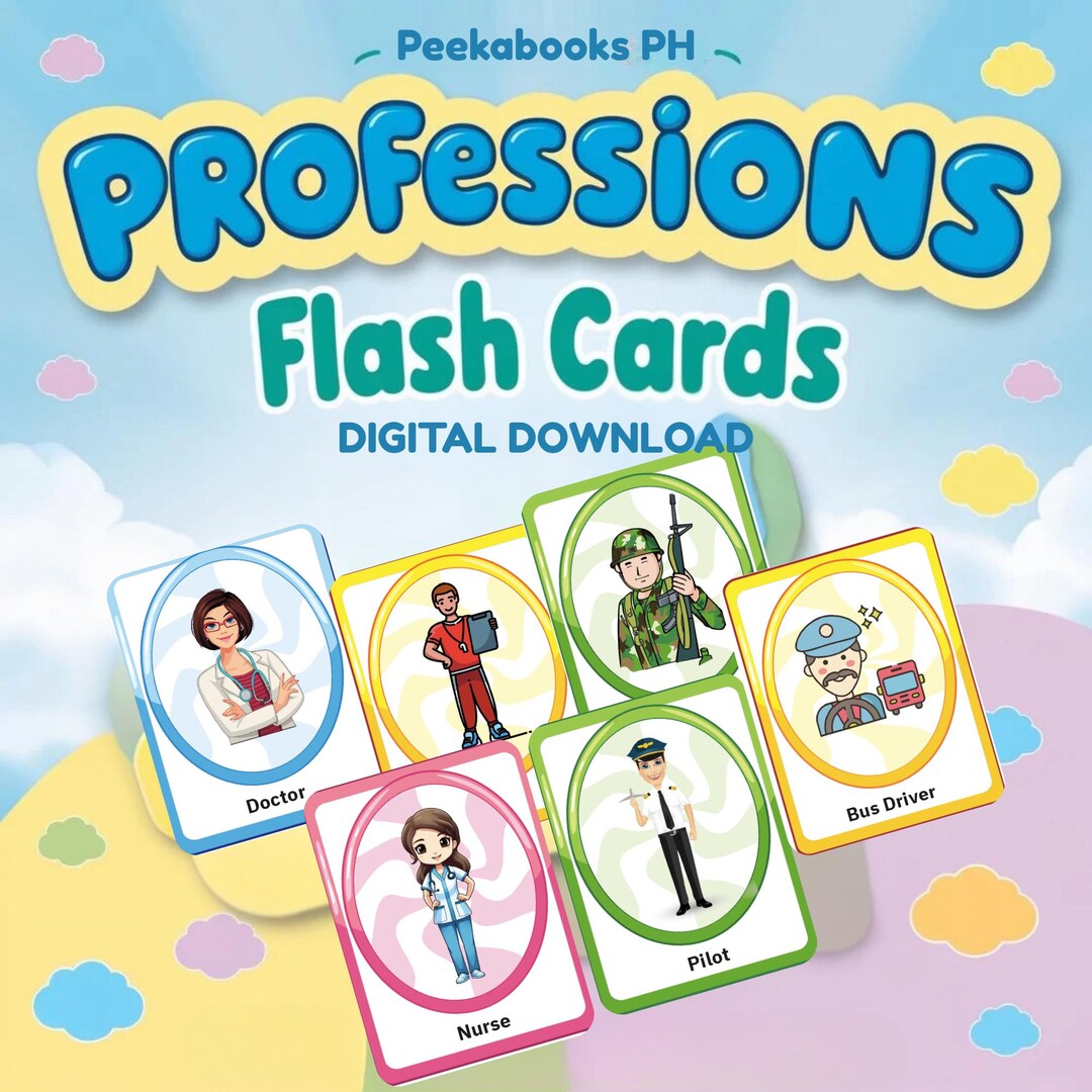 60 Professions Flashcards PDF – Career and Occupation Cards for ...