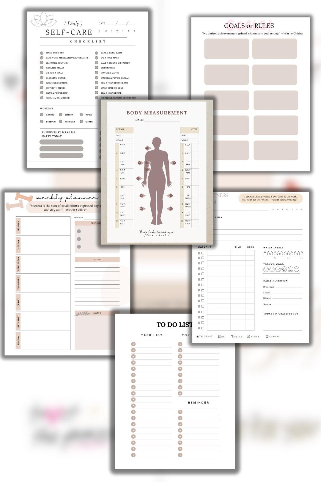 Ultimate 75-day Transformation Challenge Sheets: Printable Goal-setting ...