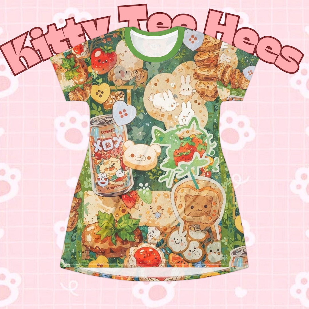 Bread Cat T-shirt Dress, Silly Dress, Cat Peraon Fashion, Silly Dress ...