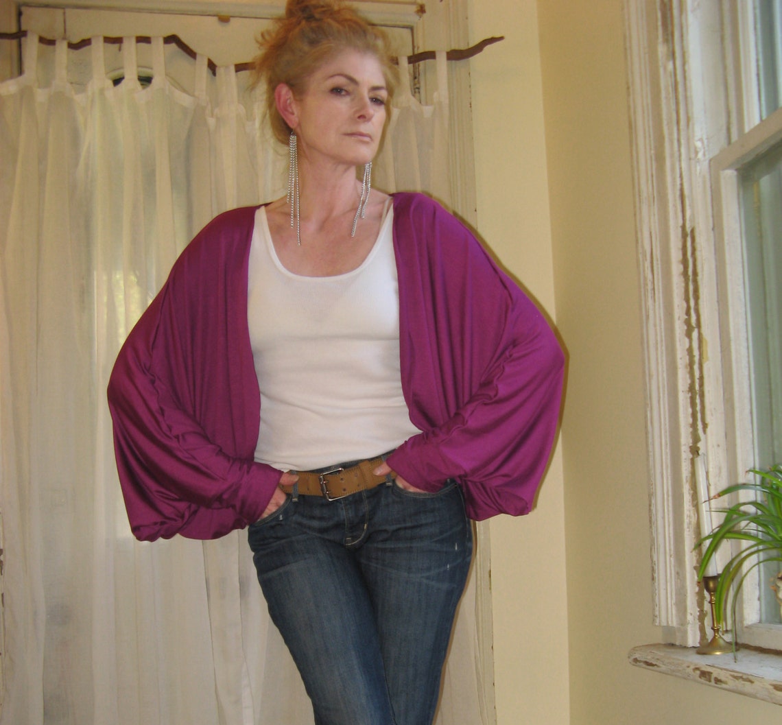 Oversized Cardigan Dolman Batwing Sleeve Sweater Long Sleeve Jacket ...