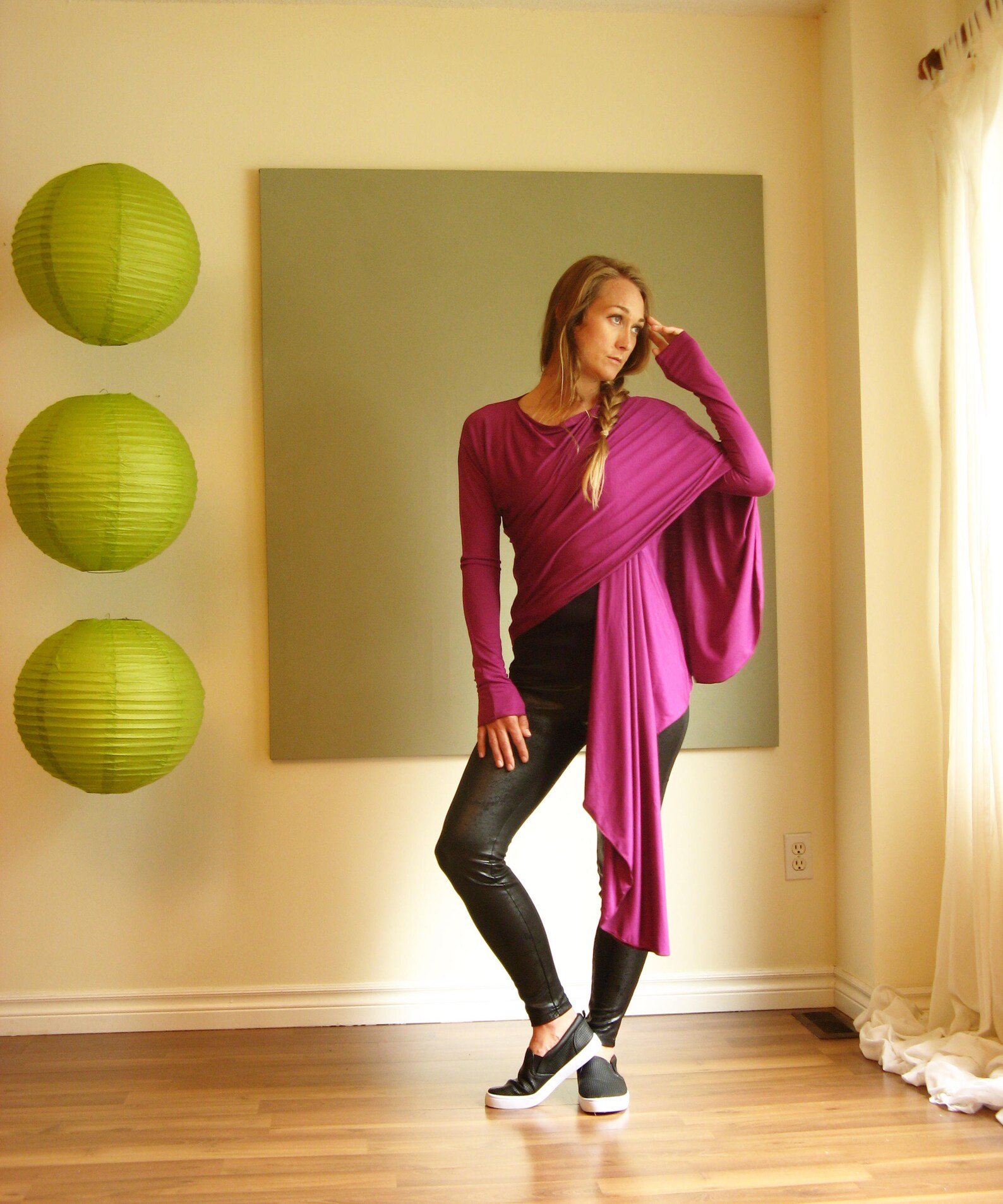 Long Sleeve Cardigan Wrap Sweater Boho Jacket Yoga Top Draped - Etsy