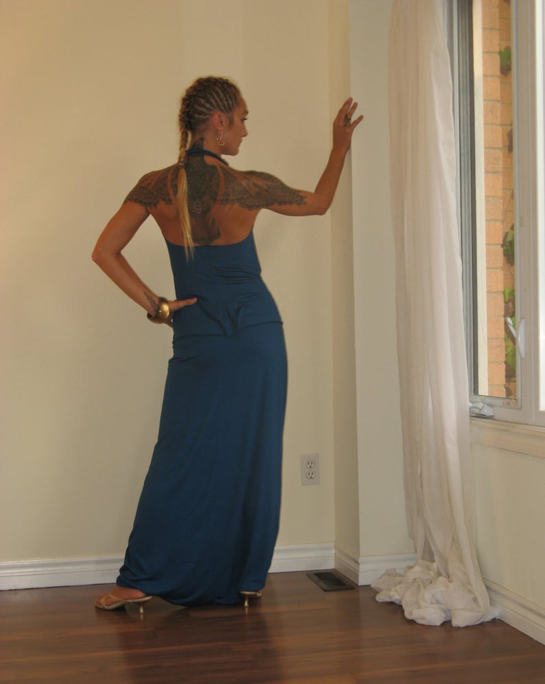 Boho Cowl Halter Top Open Back T Shirt Draped Tank Top Deep V | Etsy