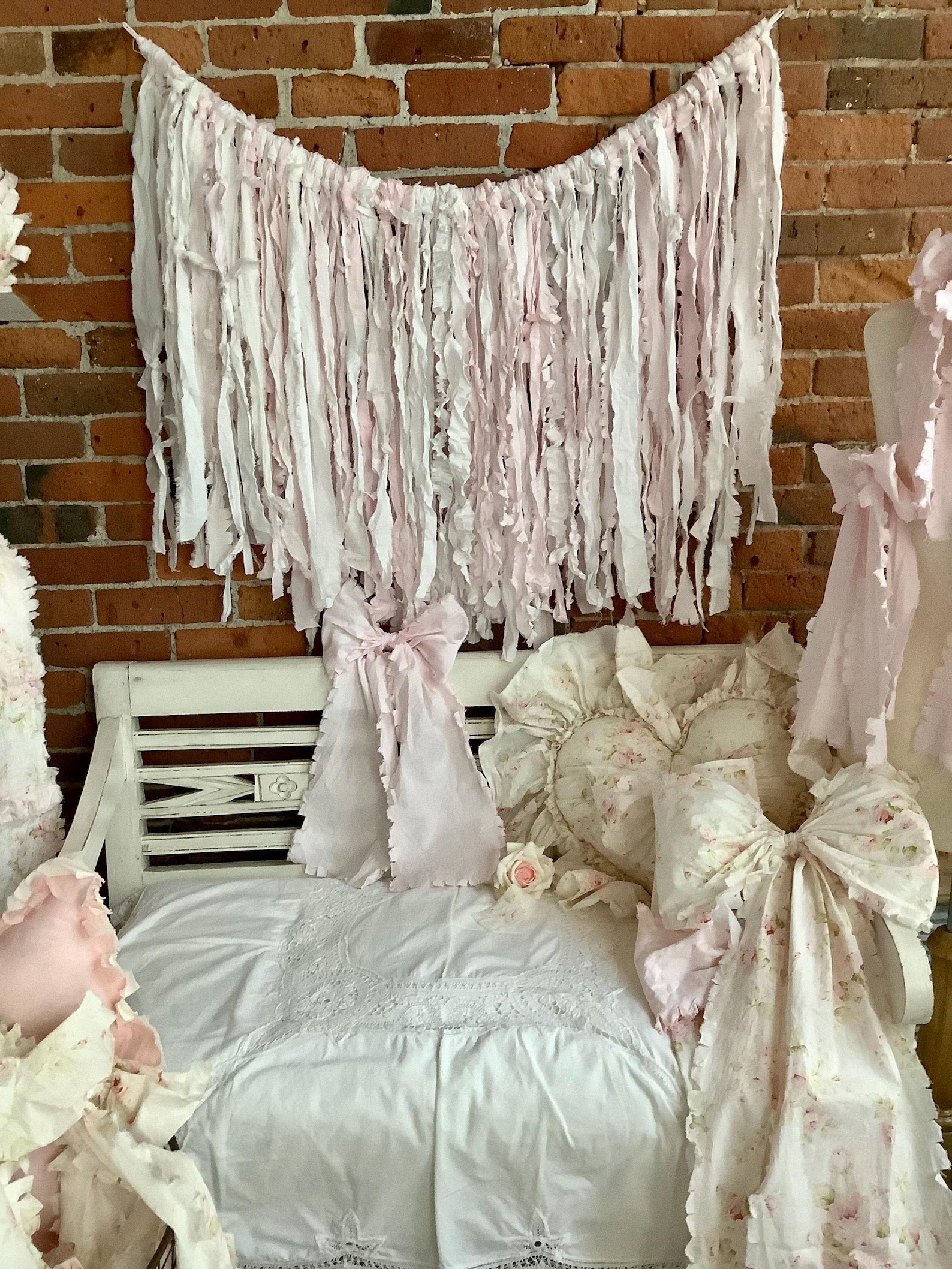 Tattered Pale Pink Raw Edge Soft Washed Lightweight Cotton Wrinkled ...