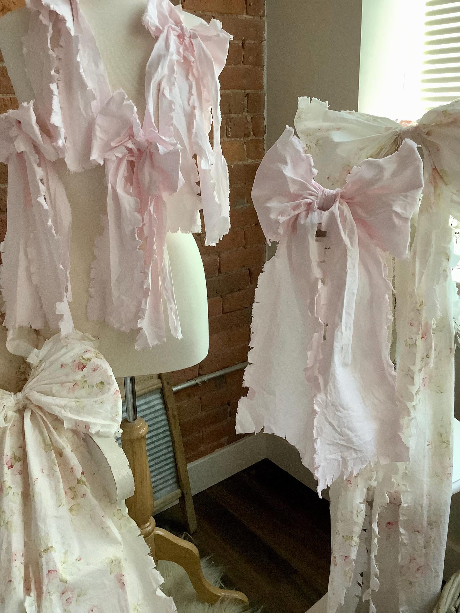 Tattered Pale Pink Raw Edge Soft Washed Lightweight Cotton Wrinkled ...