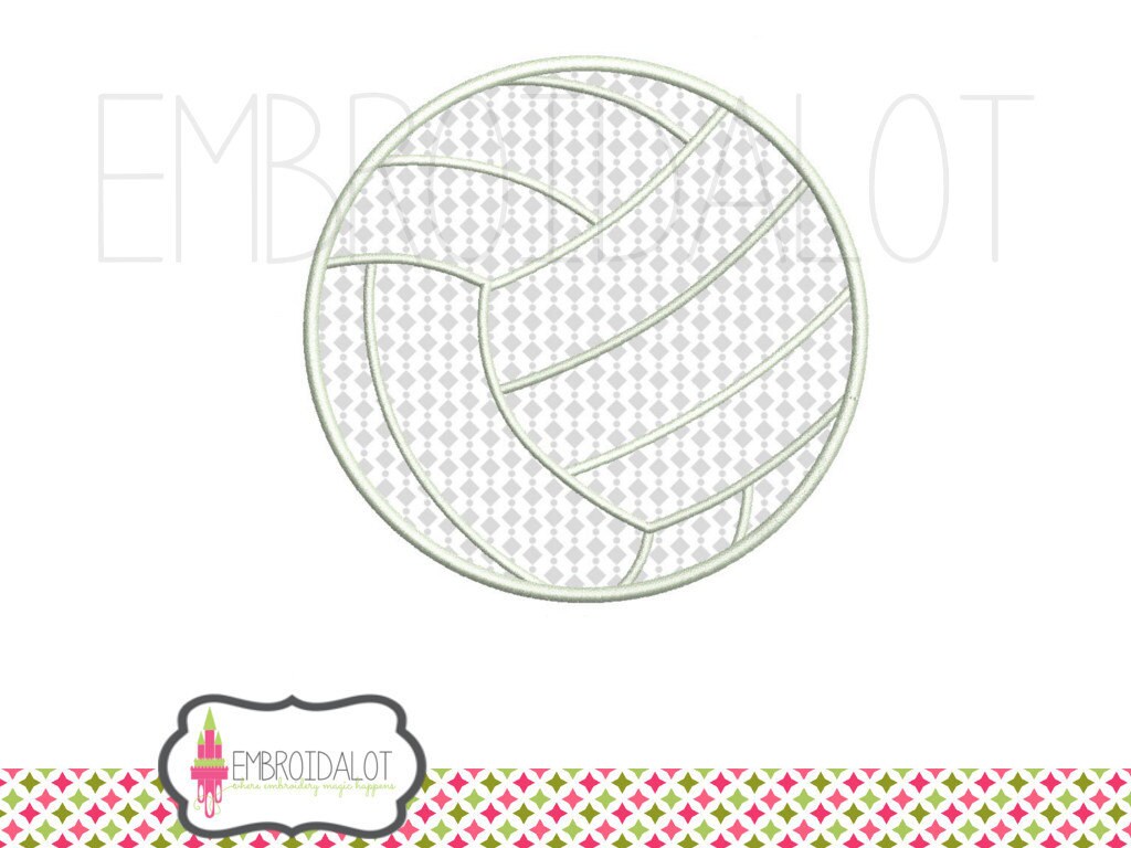 Netball applique embroidery design. Great sports embroidery. | Etsy