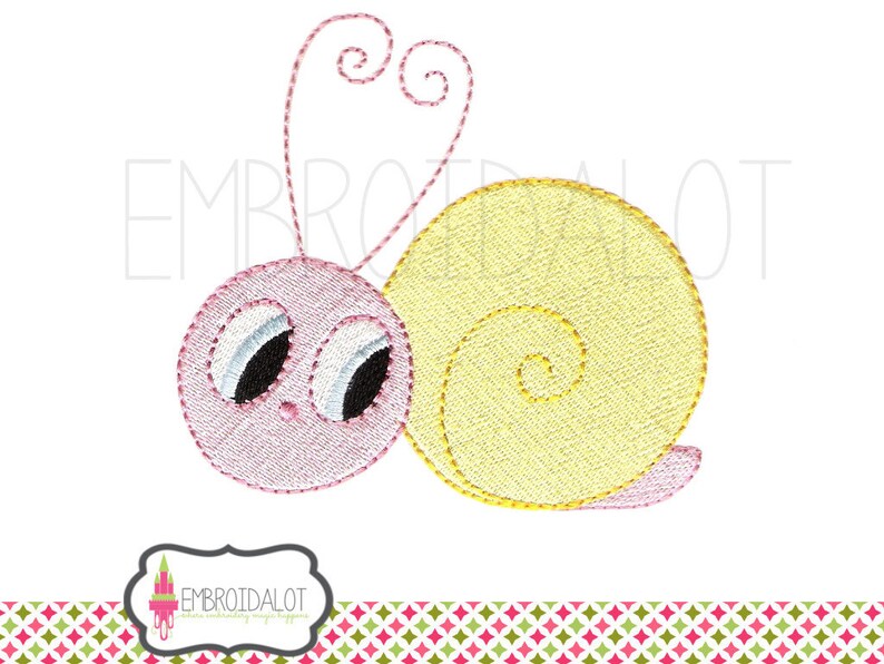 Snail Machine Embroidery Design. Cute Snail Embroidery. Fun | Etsy ...