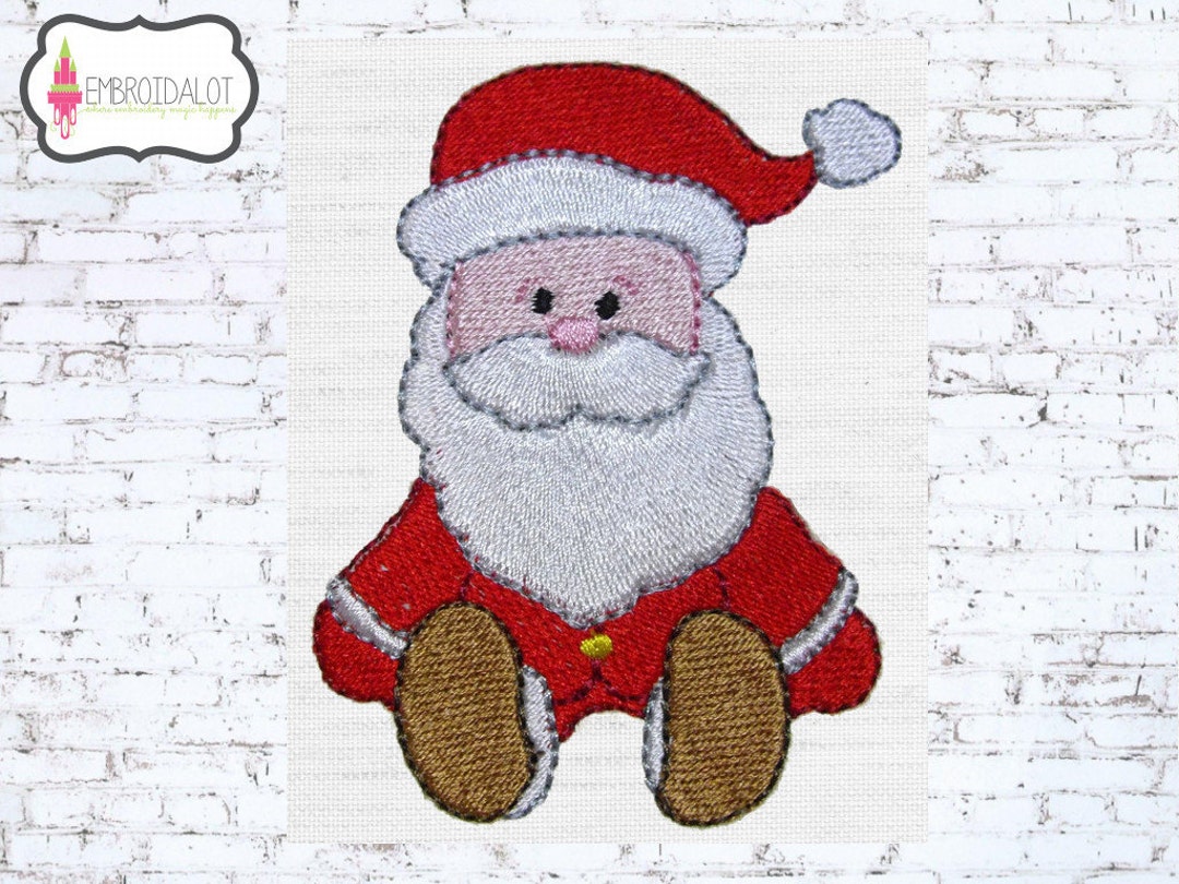 Santa Machine Embroidery Design. Filled Christmas Embroidery Design in ...