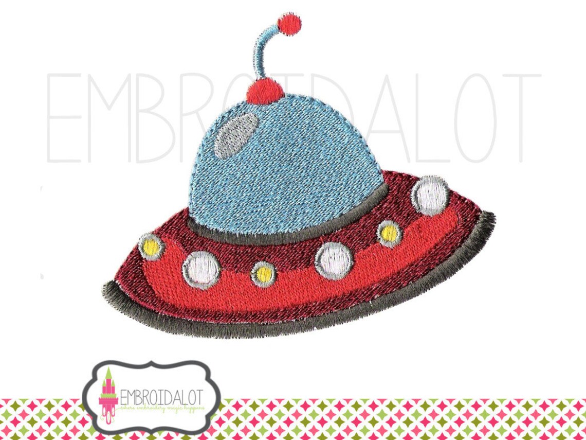 Space Ship Machine Embroidery Design. Fun Space Embroidery. - Etsy