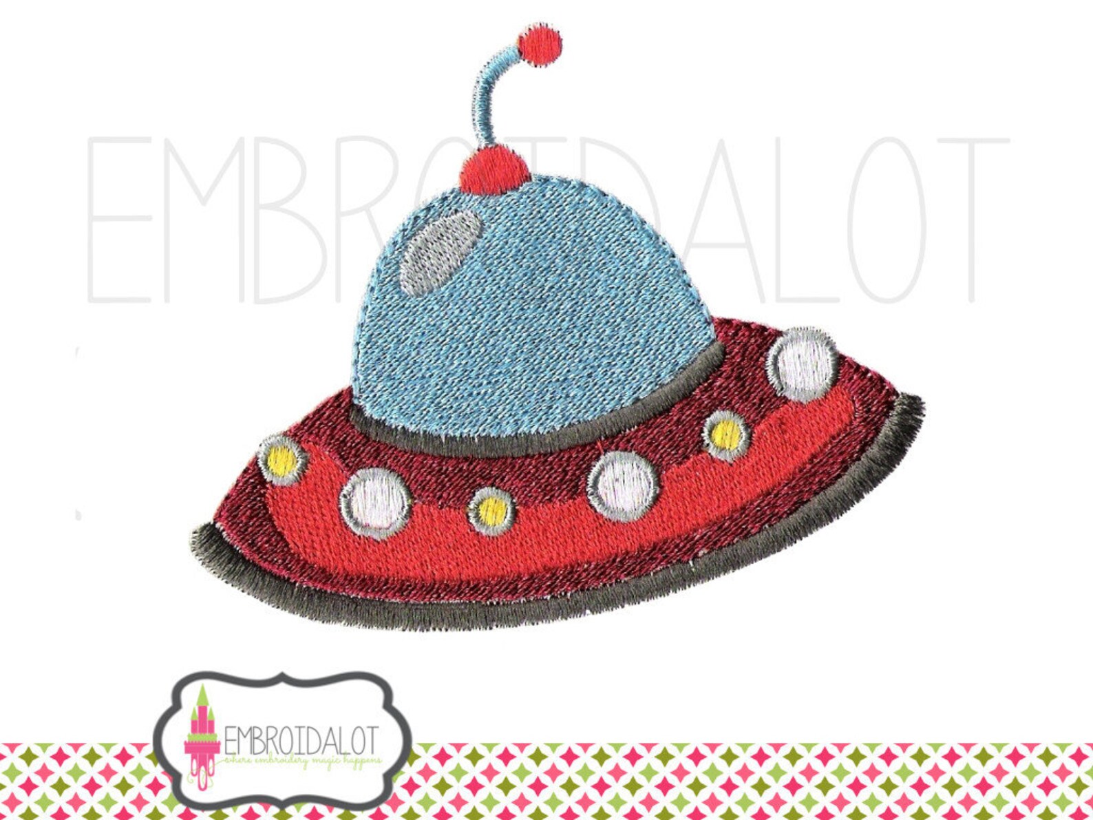 Space Ship Machine Embroidery Design. Fun Space Embroidery. - Etsy