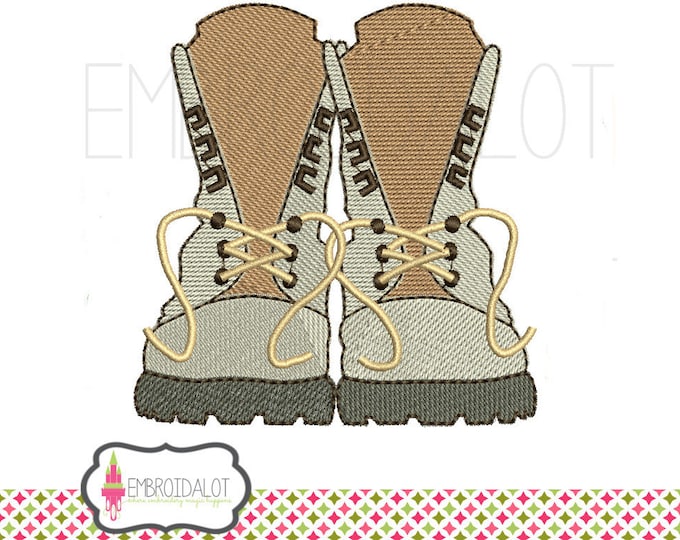 Army embroidery design. Army boots or Marines in filled stitch | Etsy