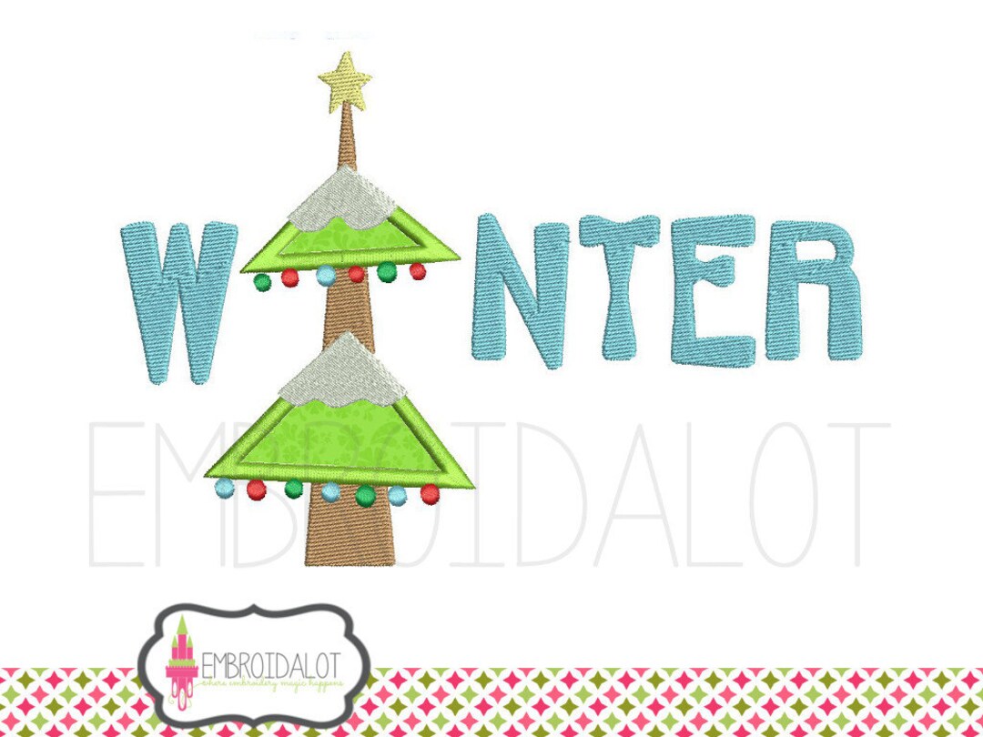 Winter Applique Embroidery Design. Great Winter Embroidery With a Bit ...