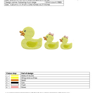 Rubber Duck Machine Embroidery Design. Mom and Baby Embroidery, 3 Sizes ...