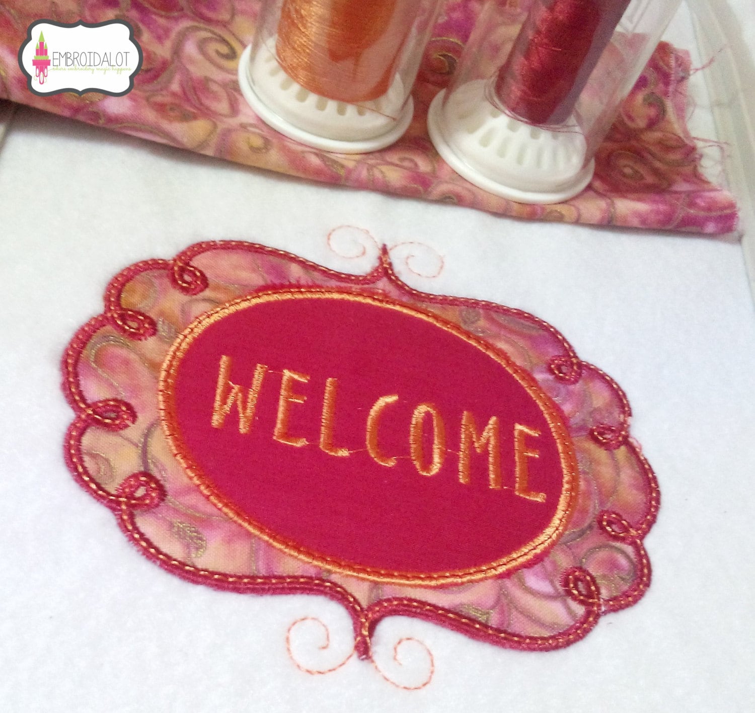 Girly Monogram Frame Applique Embroidery Design. Style 5 - Etsy