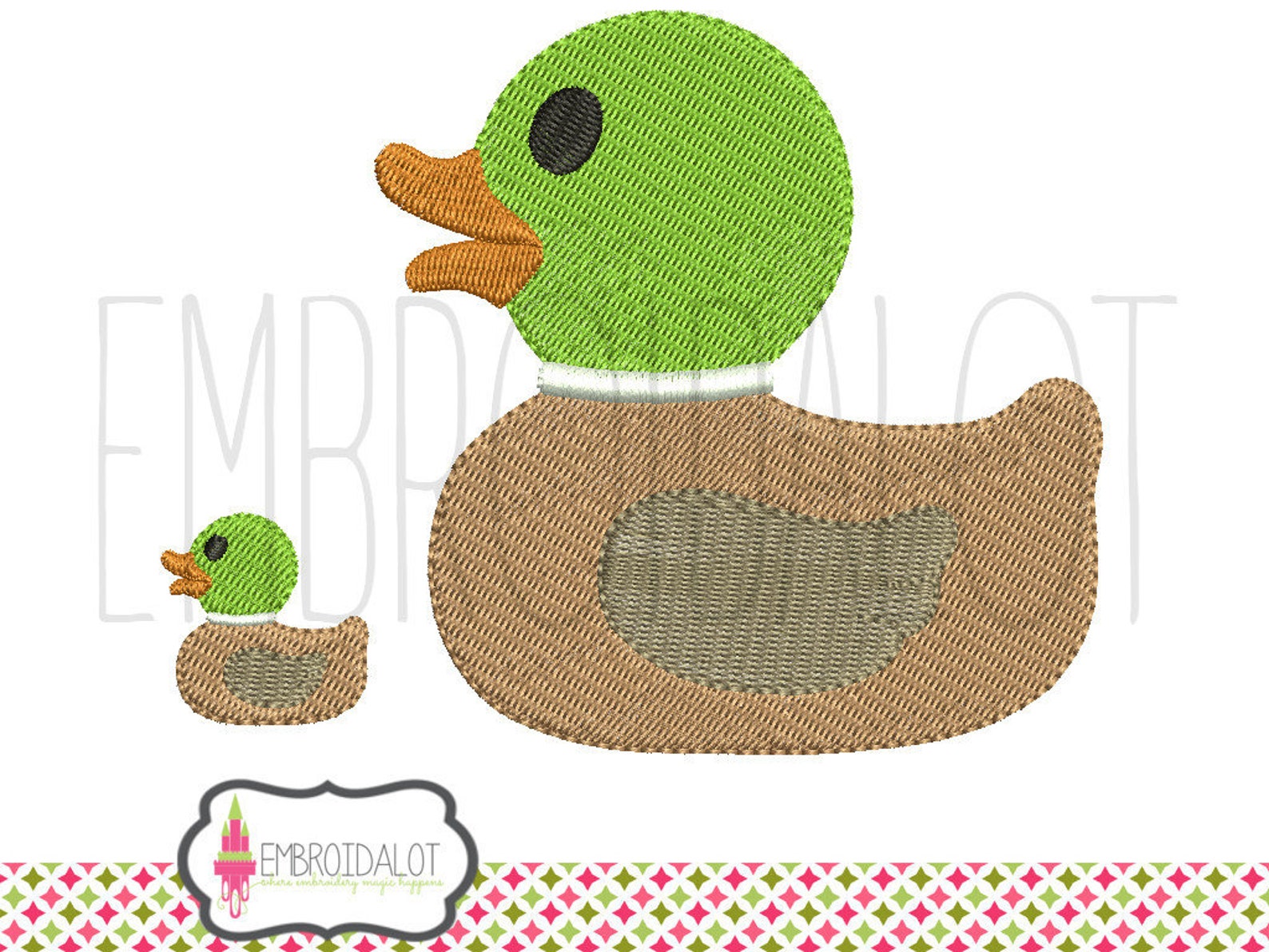 Mini Duck Machine Embroidery Design. Cute Mallard Duck | Etsy