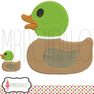 Mini Duck Machine Embroidery Design. Cute Mallard Duck Embroidery ...