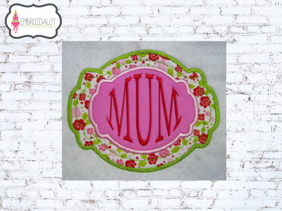 Monogram Frame Machine Embroidery Design. Style 1, 3 Sizes Each. Pretty ...