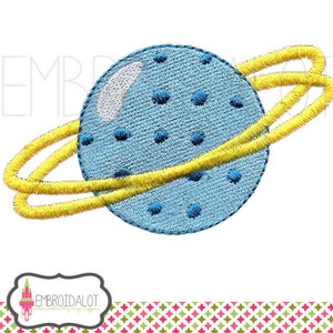 Planet Machine Embroidery Design. Saturn Embroidery Design in Filled ...
