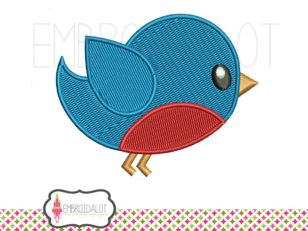 Bird Machine Embroidery Design. Such a Cute Chubby Little Bird Design ...