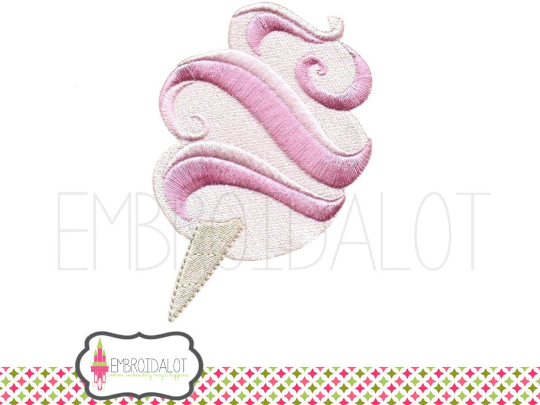Cotton Candy Machine Embroidery Design. 2 Sizes. Fun Candy Embroidery ...