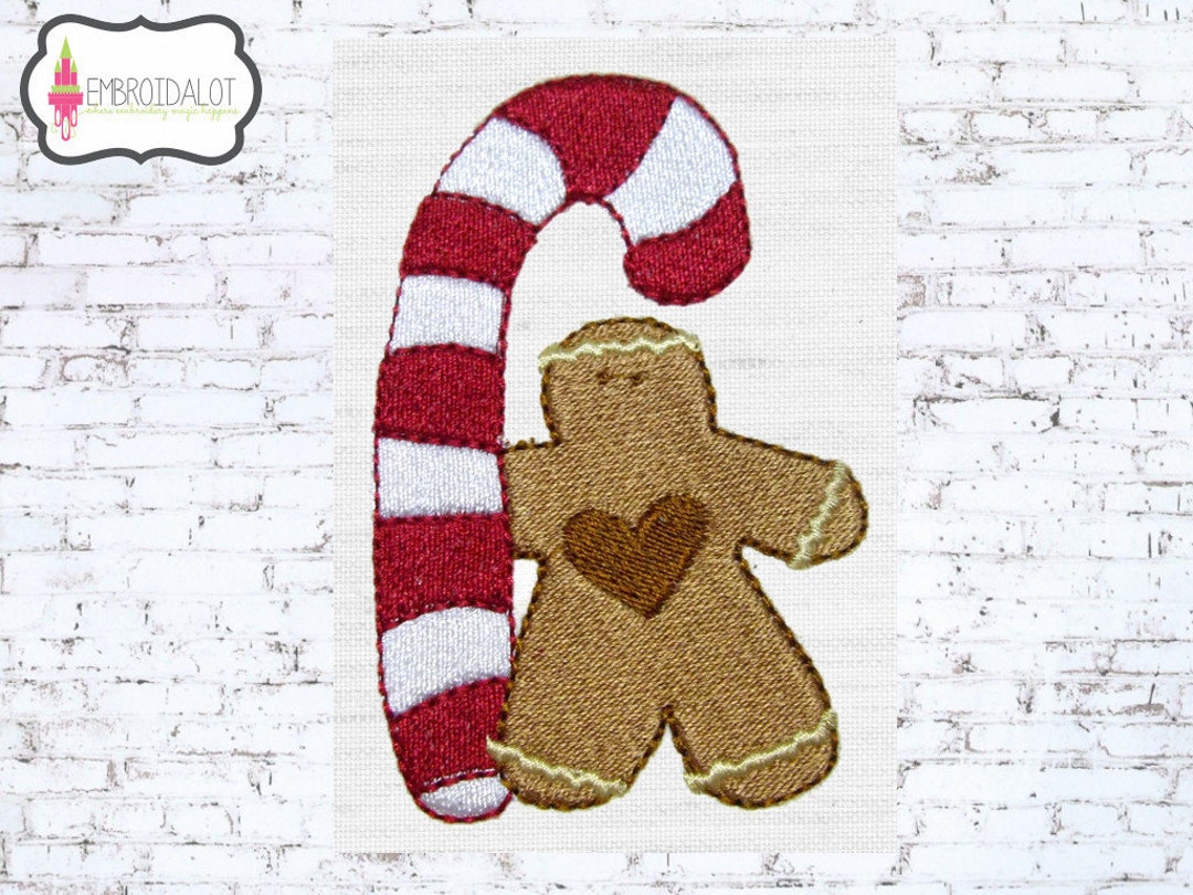 Gingerbread Man Machine Embroidery Design. Christmas - Etsy