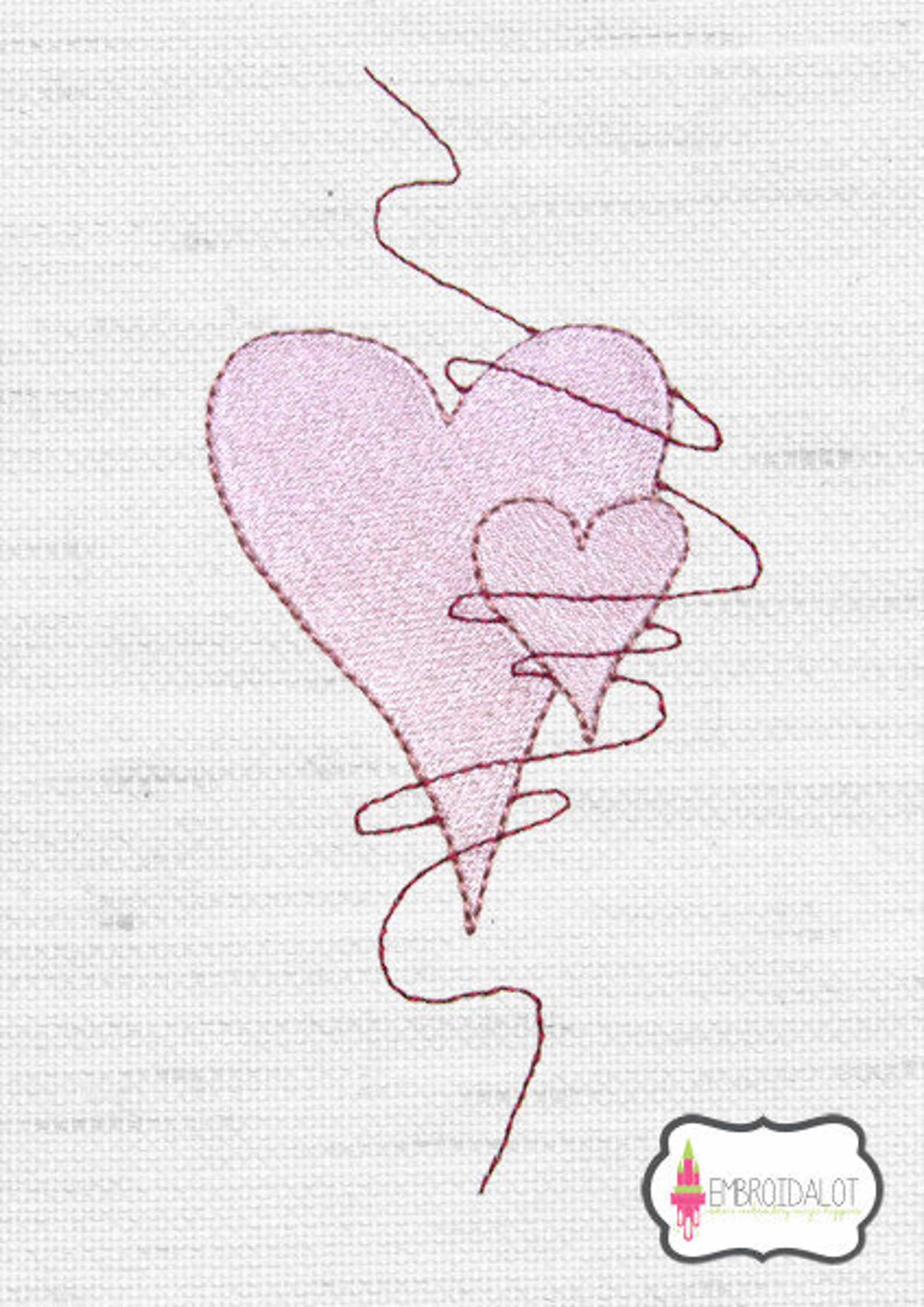 Heart Embroidery Design Set 5 Simple Machine Embroidery - Etsy