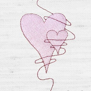 Heart Embroidery Design Set, 5 Simple Machine Embroidery Hearts All ...