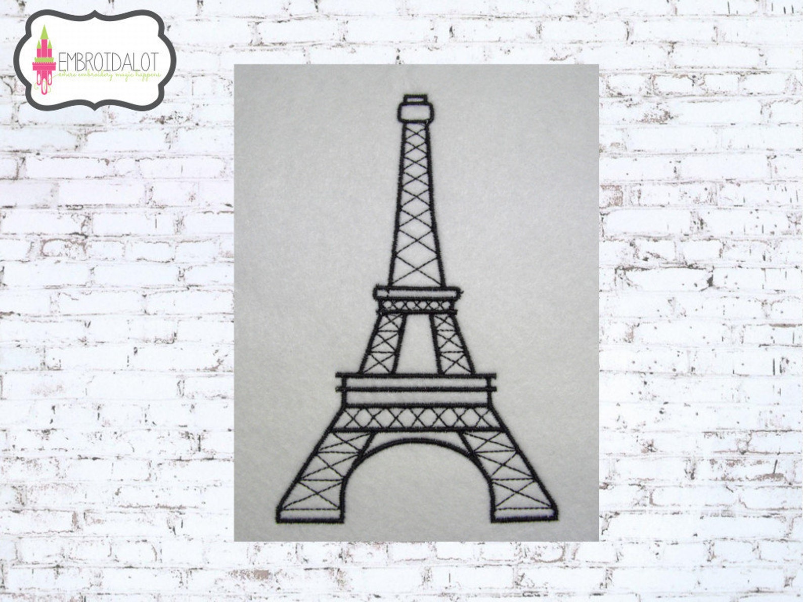 Eiffel Tower Machine Embroidery Design. French Embroidery Design, Quick ...