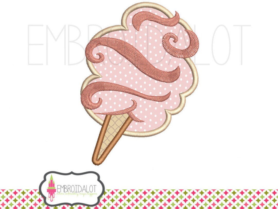 Cotton Candy Applique Embroidery Design. Pretty Circus Applique ...