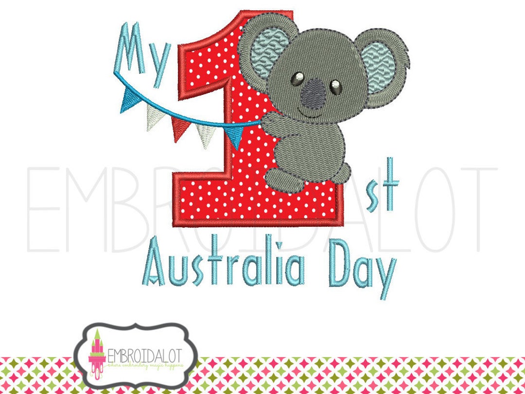 Australian Machine Embroidery Design. Babies First Australia Day ...